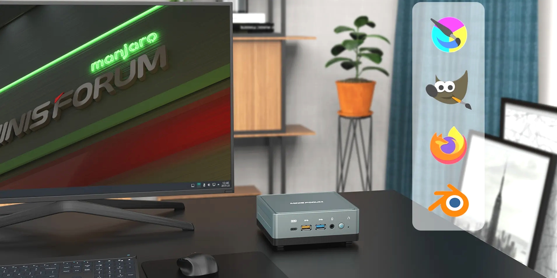Обновленный миникомпьютер UM350 производителя MinisForum с Manjaro ...